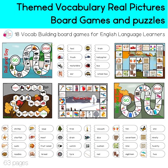 Themed Vocabulary Boardgames - Teacher Professional Development