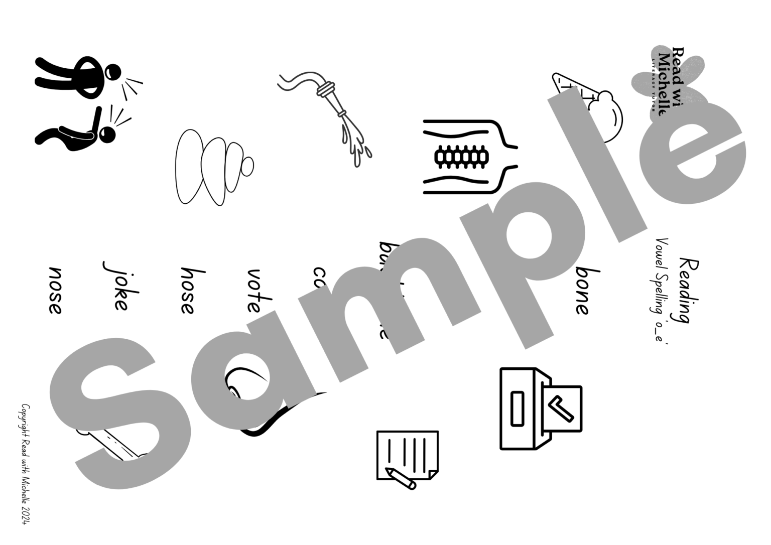 Decodable 'o_e' Reading, Spelling & Writing Activities Long Vowel O ...