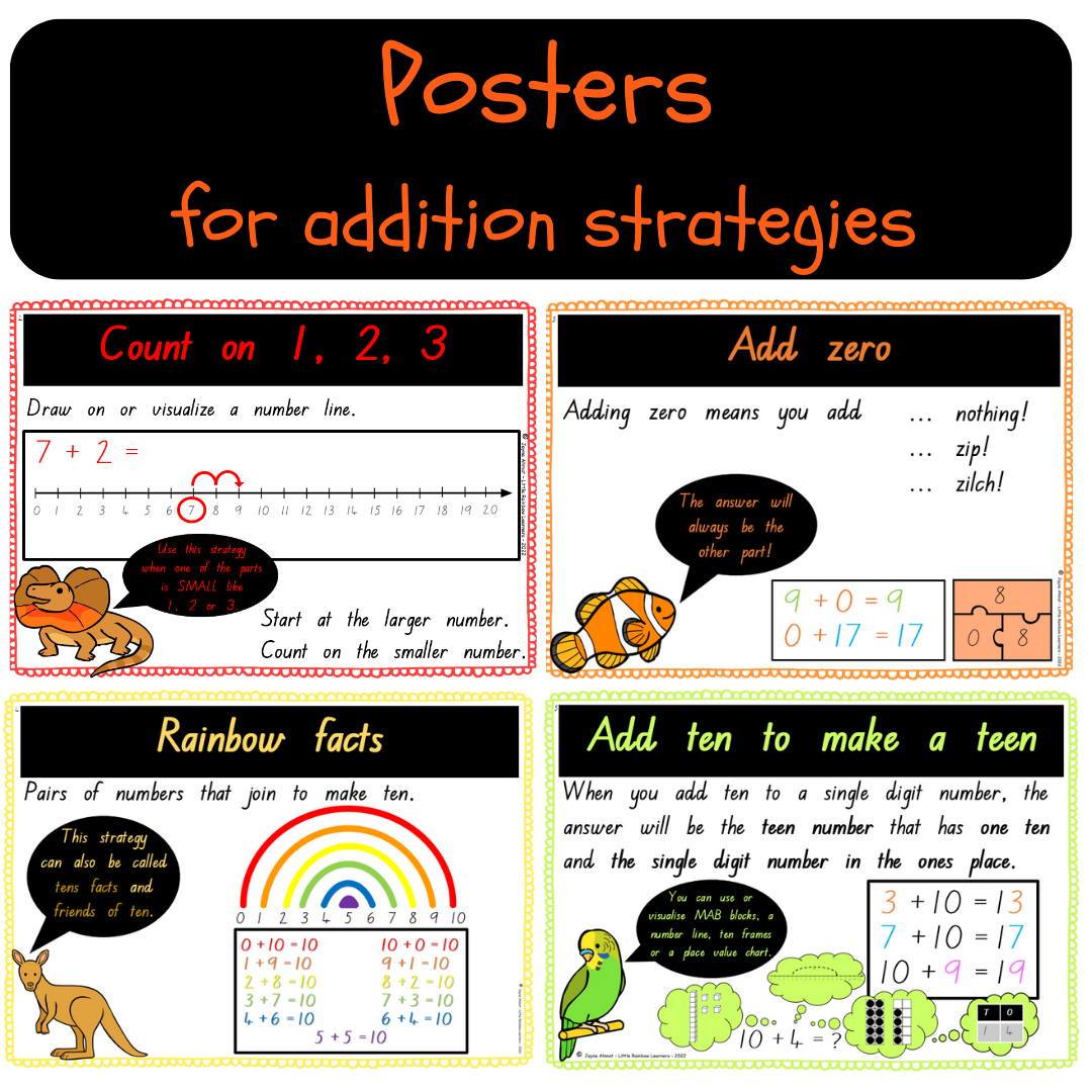 Addition Strategy Posters - Teacher Professional Development