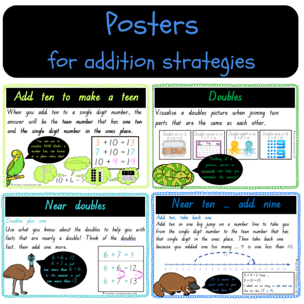 Addition Strategy Posters - Teacher Professional Development