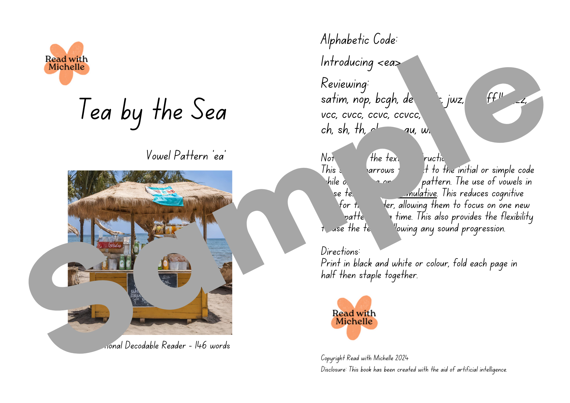 Decodable 'ea' Text & Passage with Activities Long E Extended or ...