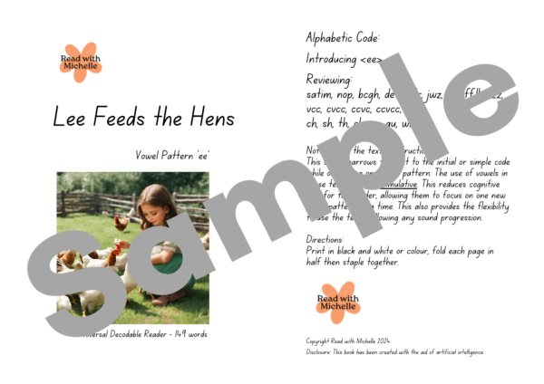 Decodable 'ee' Reading, Spelling & Writing Activities Long E Vowel ...