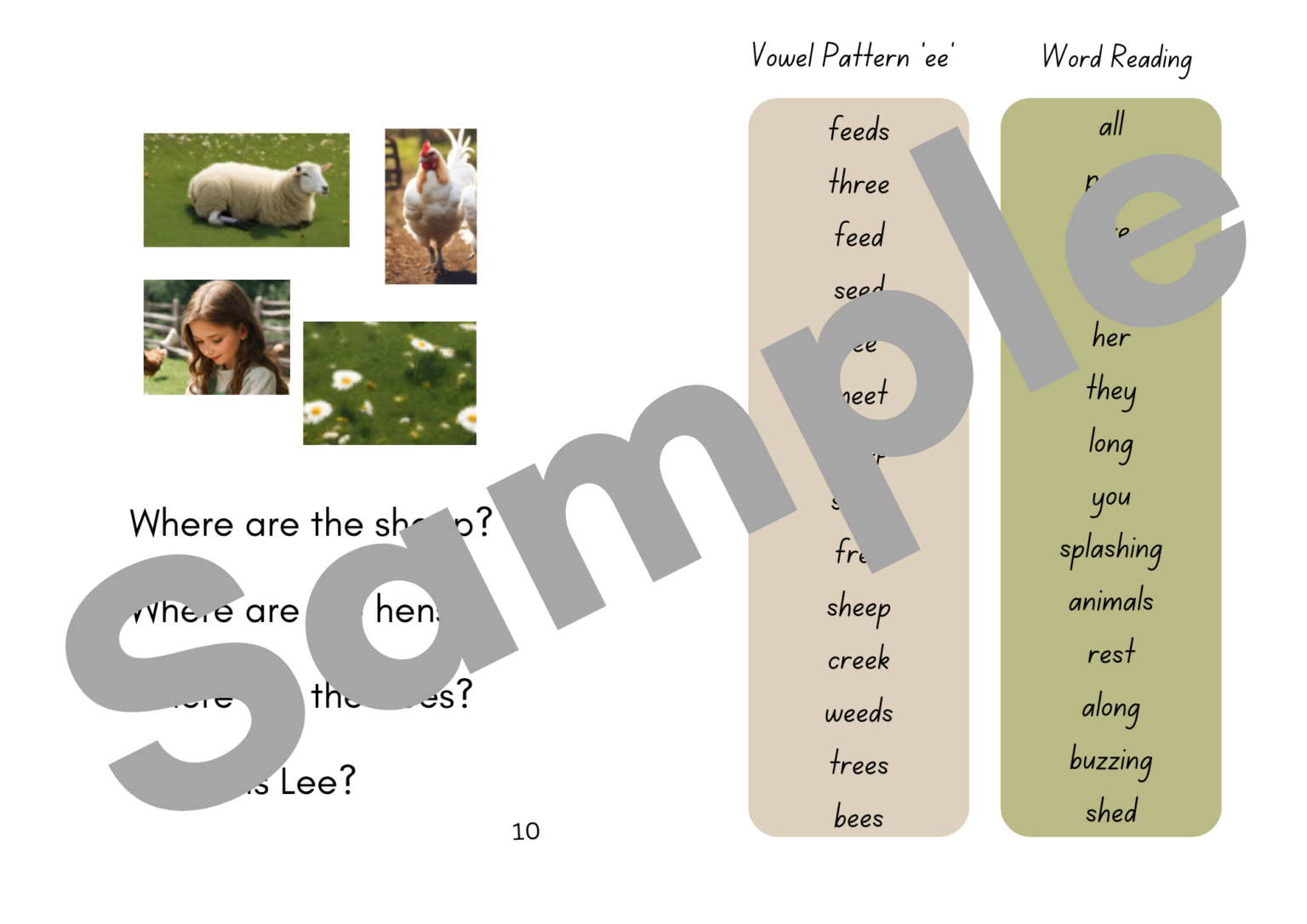 Decodable 'ee' Reading, Spelling & Writing Activities Long E Vowel ...