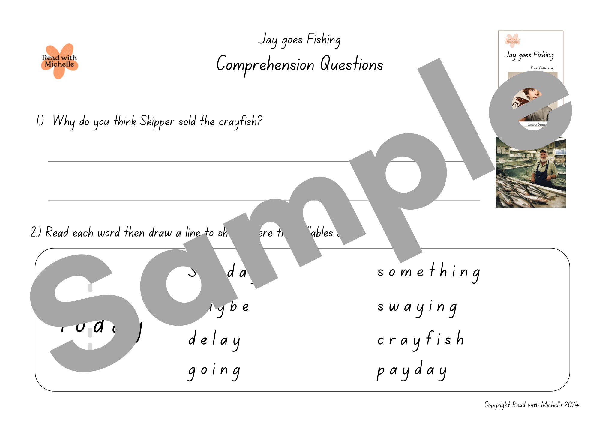 Decodable 'ay' Activities & Text Long A Vowel Extended/Complex Code ...