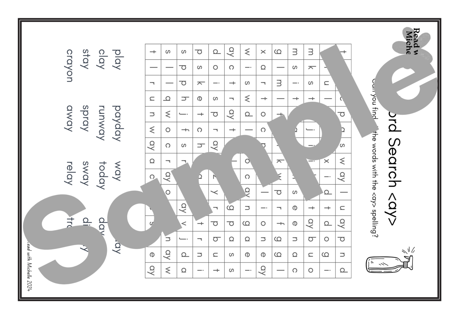 FREE Decodable 'ay' Activities Extended Complex Code - Teacher ...