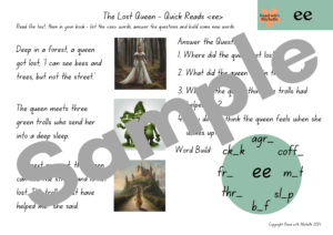 Quick Read 12 Short Decodable Stories with Comprehension Pack 1 Long ...