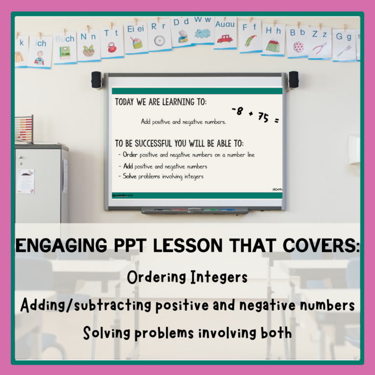 Grade 7 - Add and Subtract Integers - PowerPoint Lesson - Teacher ...