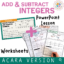 BUNDLE Grade 7 Integers - Worksheets and PowerPoint Lesson - Teacher ...