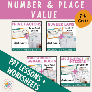 BUNDLE Grade 7 NUMBER AND PLACE VALUE- Worksheets and PowerPoint Lesson ...