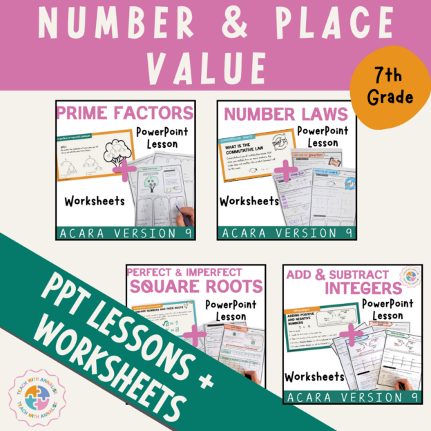 BUNDLE Grade 7 NUMBER AND PLACE VALUE- Worksheets and PowerPoint Lesson ...