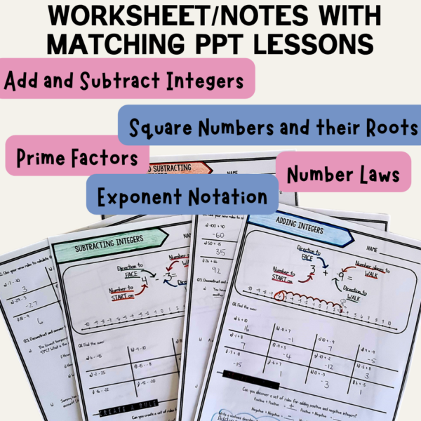 BUNDLE Grade 7 NUMBER AND PLACE VALUE- Worksheets and PowerPoint Lesson ...