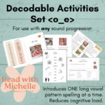 Decodable 'o_e' Reading, Spelling & Writing Activities Long Vowel O ...