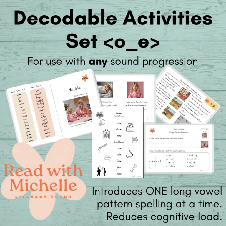 Decodable 'o_e' Reading, Spelling & Writing Activities Long Vowel O ...