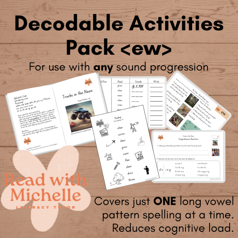 Decodable Activity Pack 'ew' Extended or Complex Code - Teacher ...