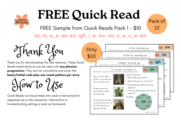 FREE 'ay' Decodable 'Quick Read' Short Story with Comprehension ...