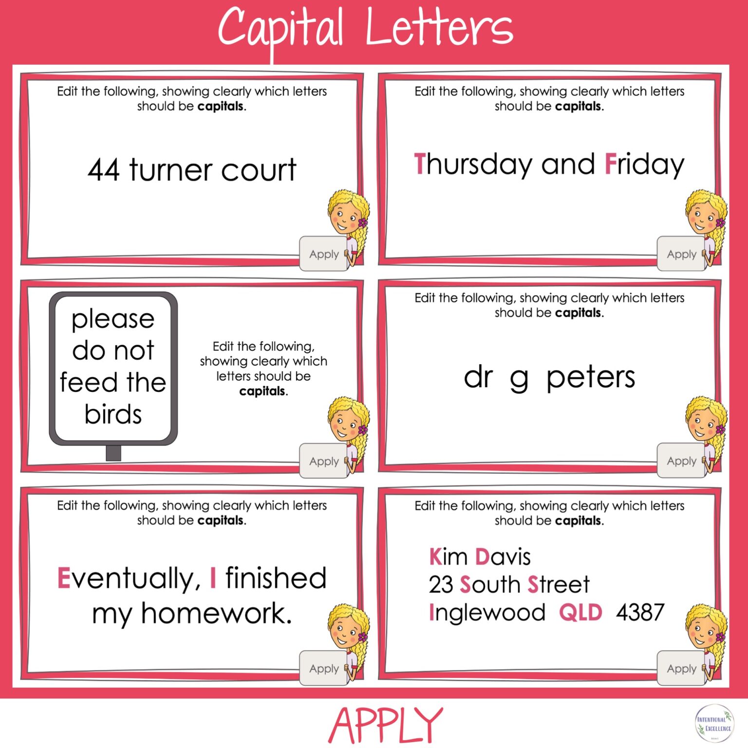 Capital Letters WARM UP Punctuation Literacy Review Rapid Recall ...