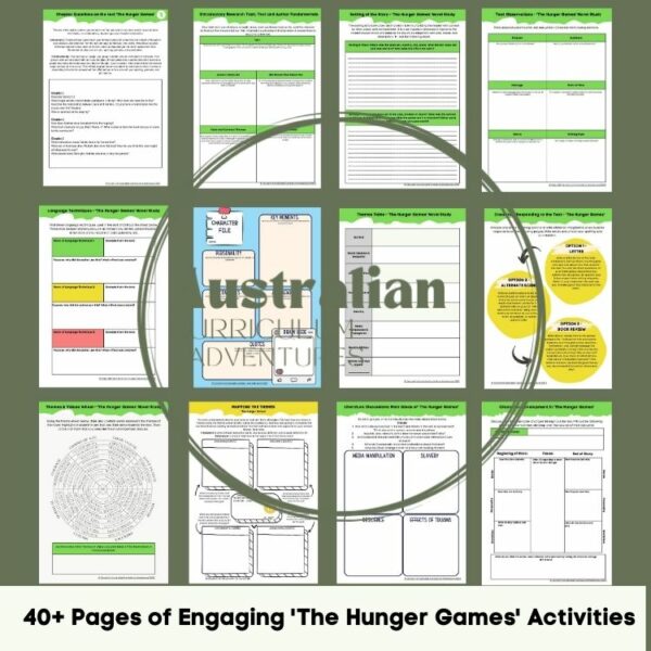 The Hunger Games Novel Study & Student Booklet - Unit - Chapter ...