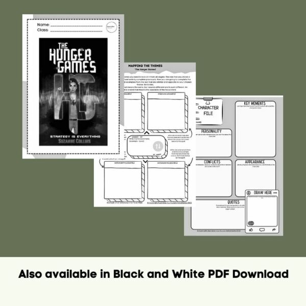 The Hunger Games Novel Study & Student Booklet - Unit - Chapter ...