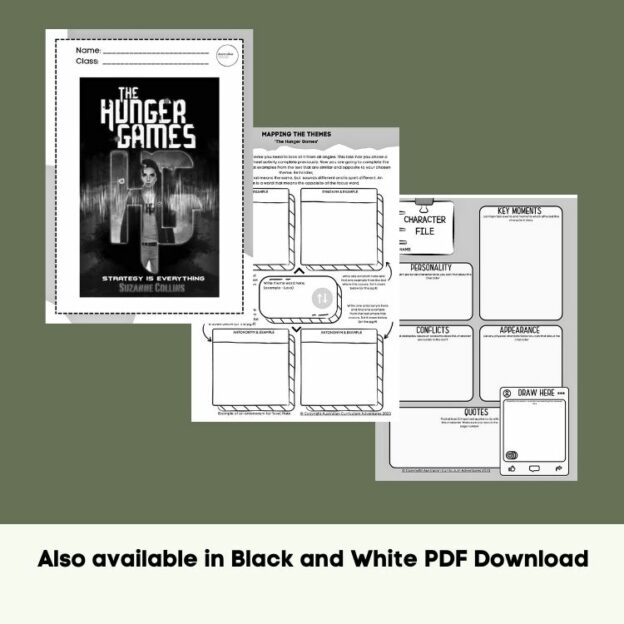 The Hunger Games Novel Study & Student Booklet - Unit - Chapter ...