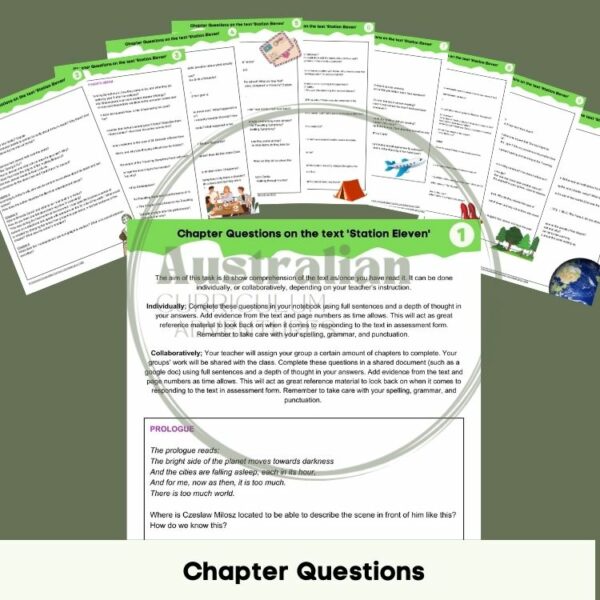 Station Eleven Novel Study & Student Booklet - Chapter Questions ...