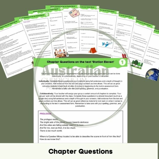 Station Eleven Novel Study & Student Booklet - Chapter Questions ...