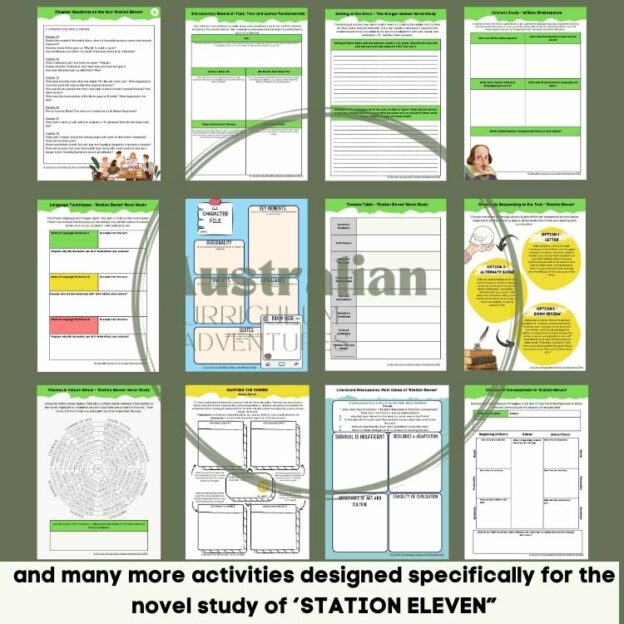 Station Eleven Novel Study & Student Booklet - Chapter Questions ...