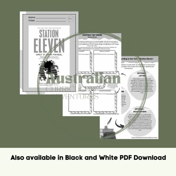 Station Eleven Novel Study & Student Booklet - Chapter Questions ...