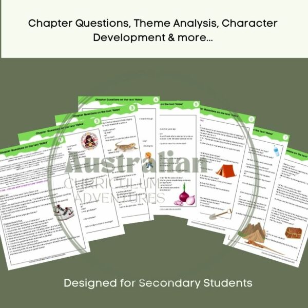 Holes Novel Study & Student Booklet - Printables - Unit - Chapter ...