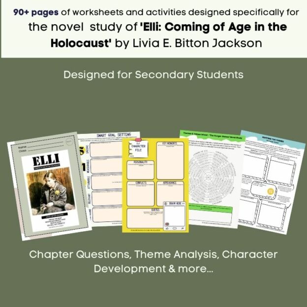 Elli: Coming to Age in the Holocaust Novel Study, Printables, Student ...