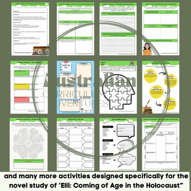 Elli: Coming to Age in the Holocaust Novel Study, Printables, Student ...
