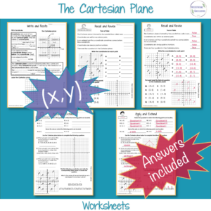 Cartesian Plane Coordinate System Plotting Points Warm Up Worksheets ...