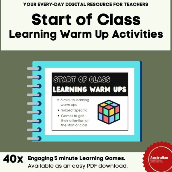 Learning Warm Ups - 5 Minute Activities - All Subjects - Activity ...