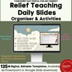 Substitute Casual Relief Teaching Resource Daily Slides Organiser and ...