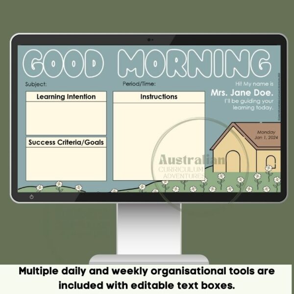 Substitute Casual Relief Teaching Resource Daily Slides Organiser and ...