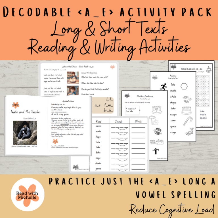 Decodable Text & Passage with Activities 'a_e' Long A Extended/Complex ...