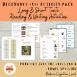Decodable Text & Passage with Activities 'ai' Long A Extended/Complex ...