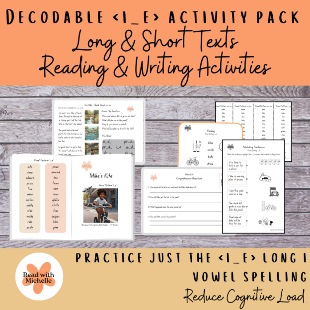 Decodable Text & Passage with Activities 'i_e' Long I Extended/Complex ...