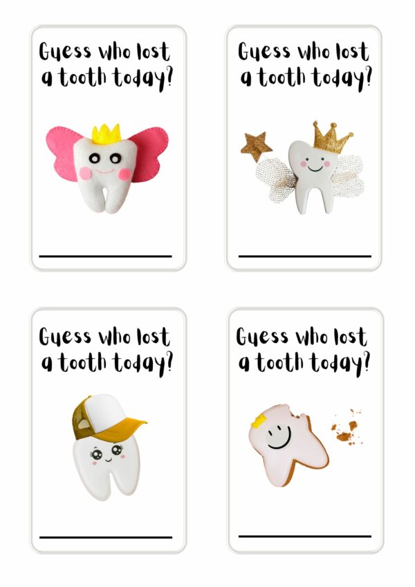 FREE Lost Tooth Cards - Teacher's little tooth helper, print, cut and ...