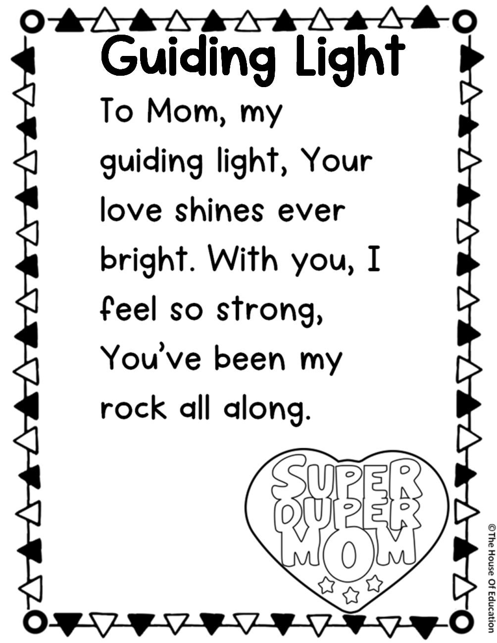 Mother's Day Poem Templates/ Mom Like a Flower/ Poem Gift - Teacher ...
