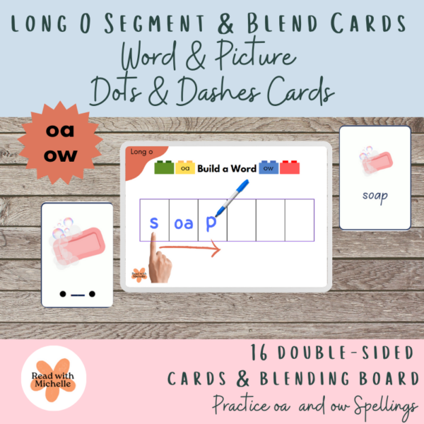 FREE Long O 'oa' and 'ow' Blend and Segment Word Cards and Board Set ...
