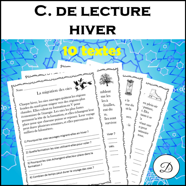 Compréhension de lecture - Hiver (10 textes) / French Reading ...