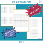 Plotting Coordinates Cartesian Plane BLANK Grids 1 and 4 Quadrant ...