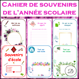 Cahier de souvenirs de l’année scolaire / French End of Year Activities ...