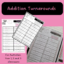 Turnaround Addition Strategy Worksheets - Teacher Professional Development