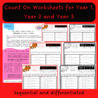 Count On Addition Strategy Worksheets - Teacher Professional Development