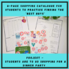Grade 7 - BEST BUYS - Unit pricing worksheet/project DIGITAL and ...