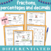GRADE 7 - Connecting Fractions, Decimals and Percentages Worksheets ...