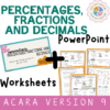 BUNDLE Convert PERCENTAGES, FRACTIONS, DECIMALS Worksheets WITH ...