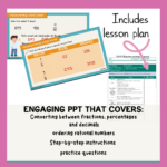 BUNDLE Convert PERCENTAGES, FRACTIONS, DECIMALS Worksheets WITH ...