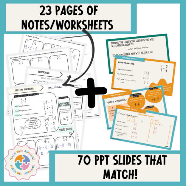BUNDLE Multiply, Divide, Add and Subtract Fractions PowerPoint and ...